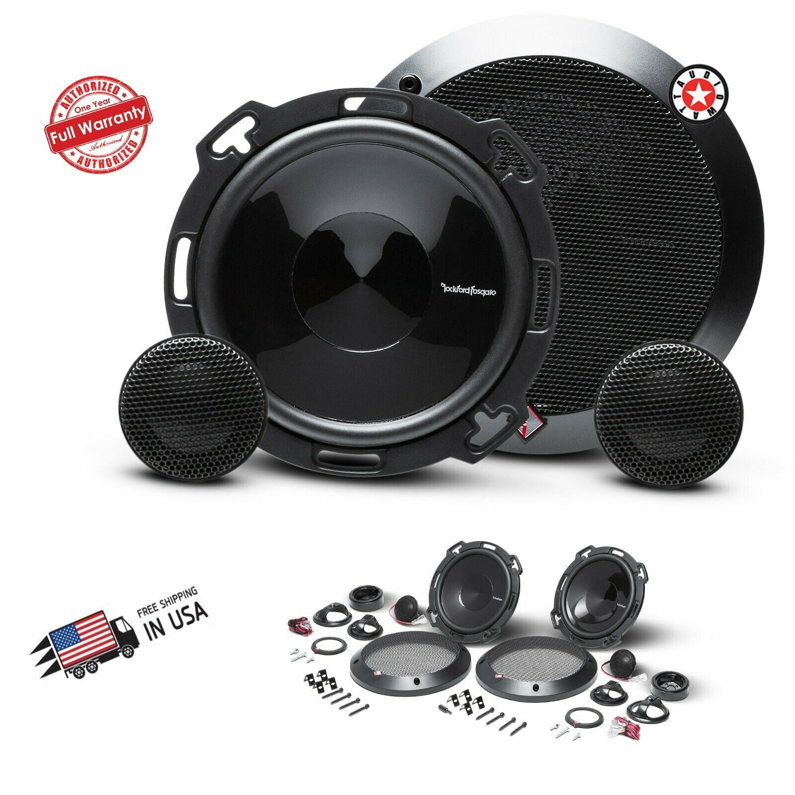 Rockford Fosgate P16-S 120W 6" 2-Way PEI Dome Tweeters Component ...