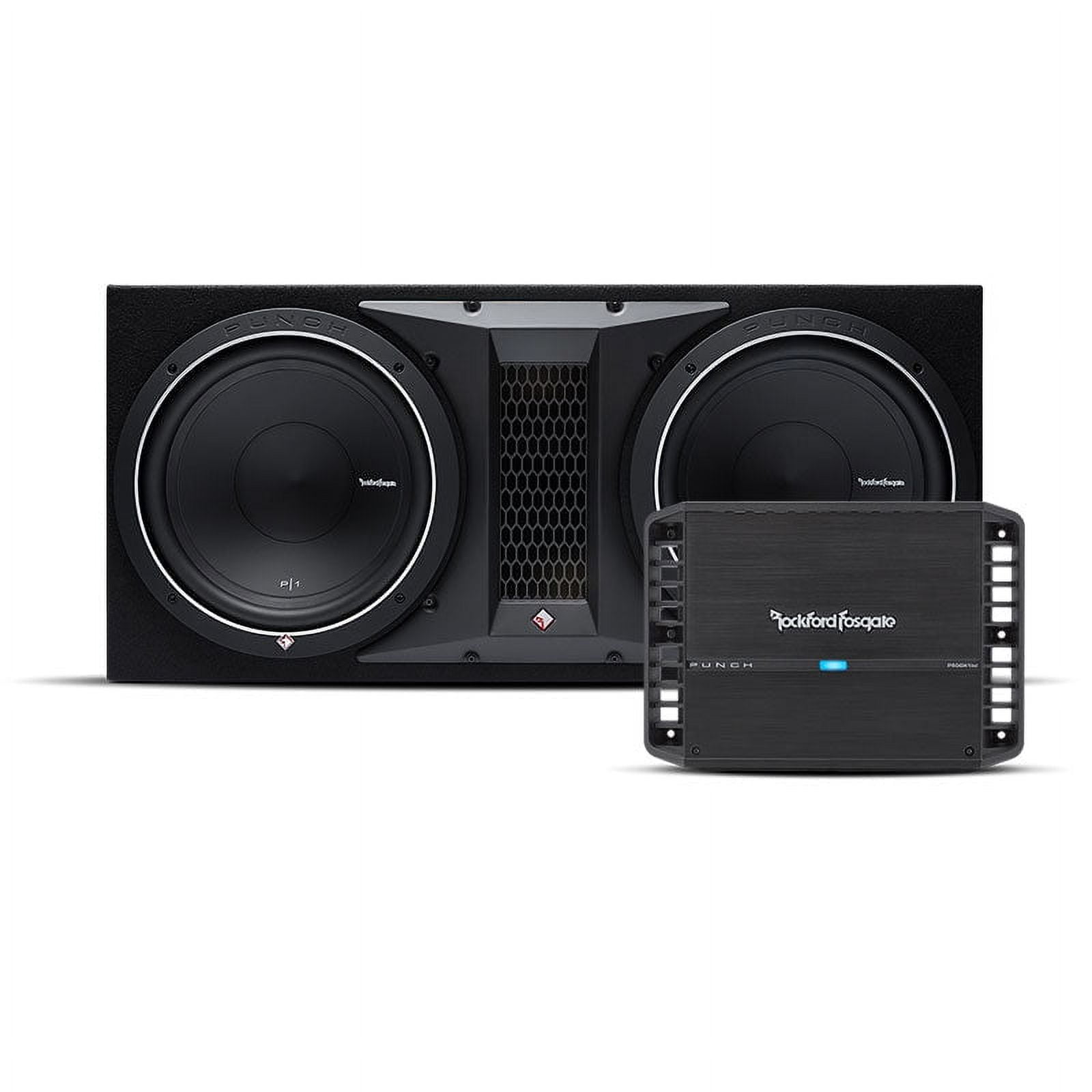 Rockford Fosgate Punch P1-2X12 & P500X1BD1000W Peak Punch P1 Dual 12 ...