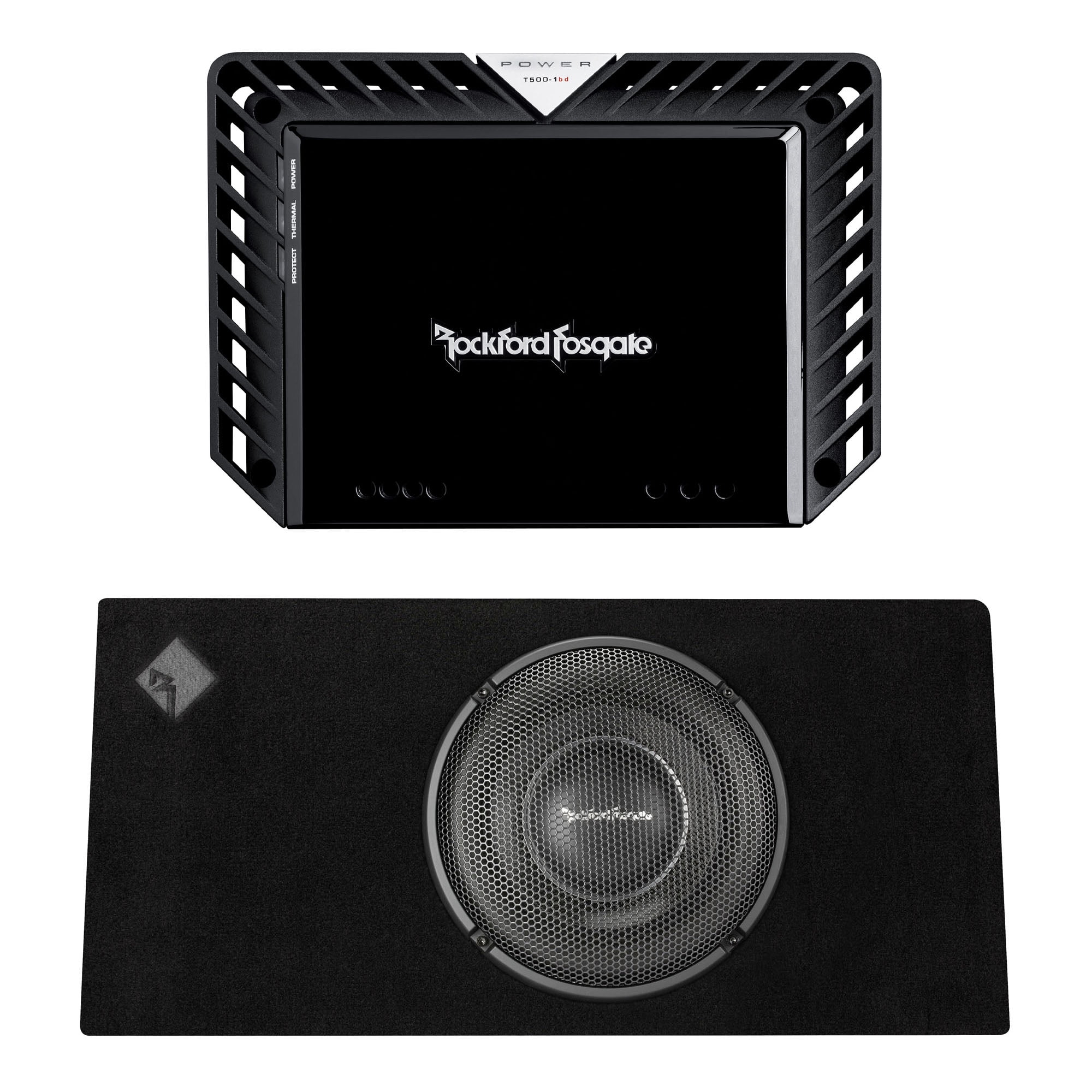 Rockford Fosgate - T1S-1X10 Power Series 10" Sub in a Sealed Enclosure with T500-1BDCP Amplifier ...