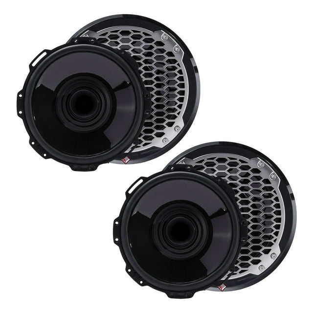 Rockford Fosgate - Two Pairs of PM282H-B Punch Marine 8" Full Range Speakers w/ Horn Tweeters ...