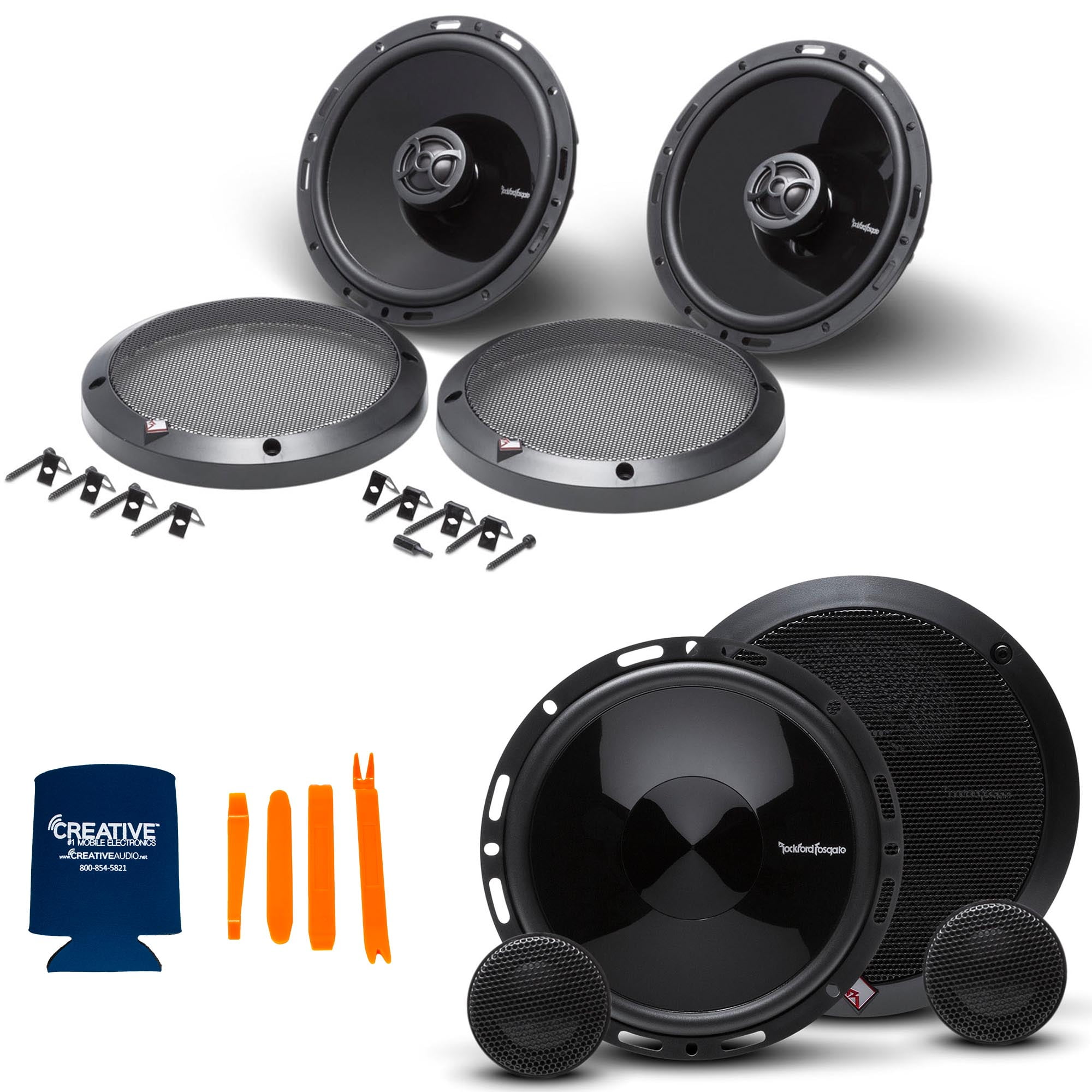 Rockford Fosgate a Pair of P165-SI Punch 6.5" Components with a Pair of ...