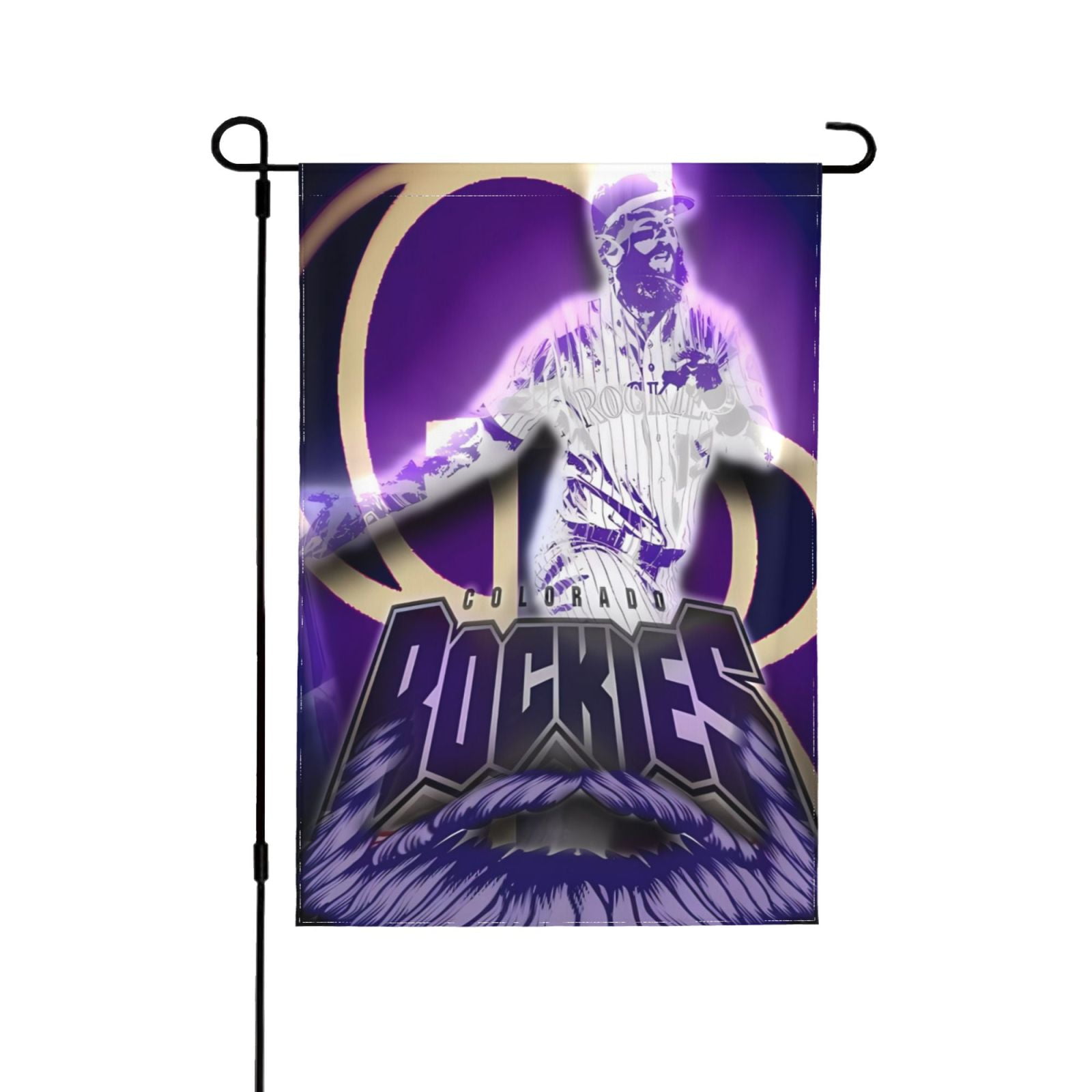 Rockies Baseball Team Front Garden Flag, Fans Spectator Flag Hanging ...