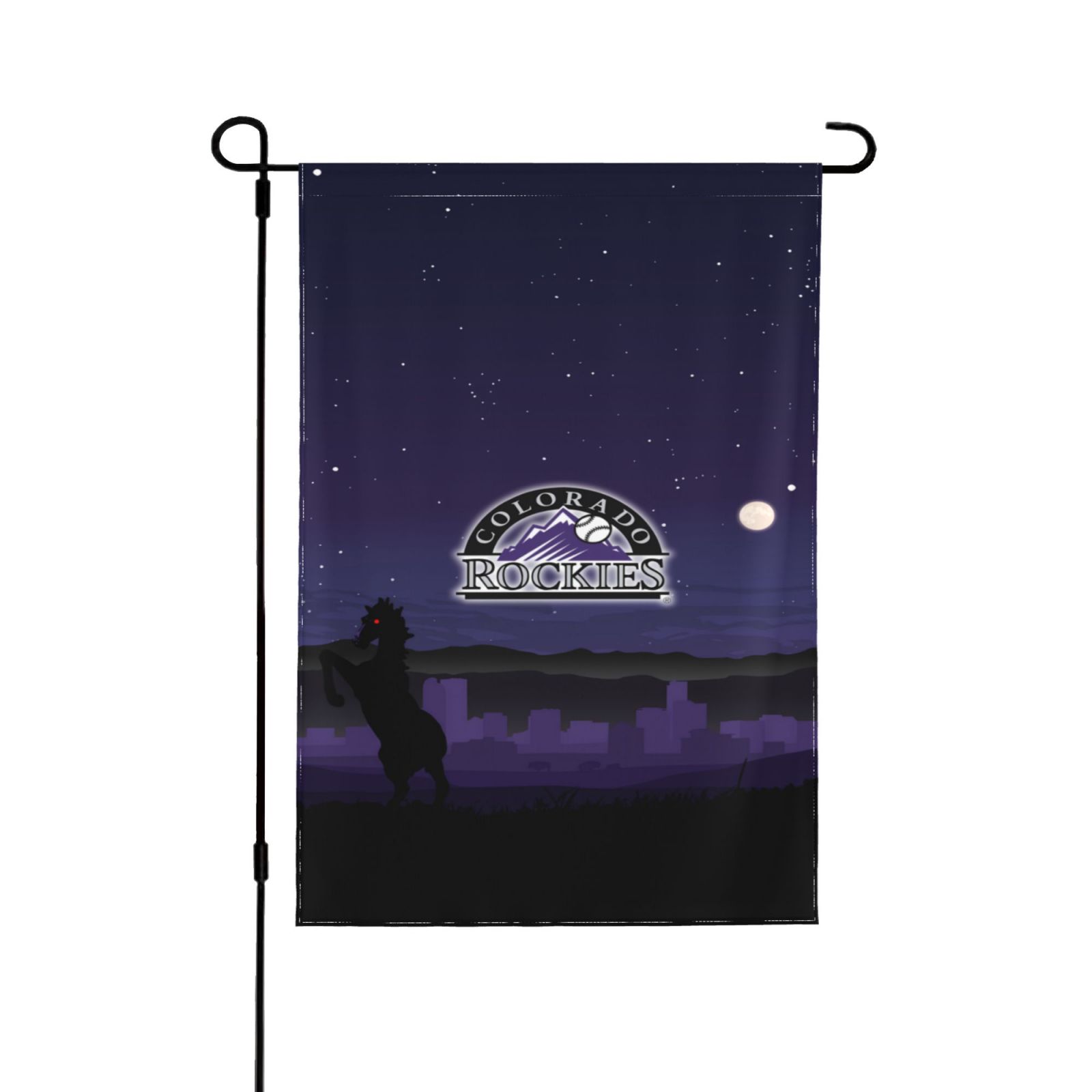 Rockies Baseball Team Front Garden Flag, Fans Spectator Flag Hanging ...