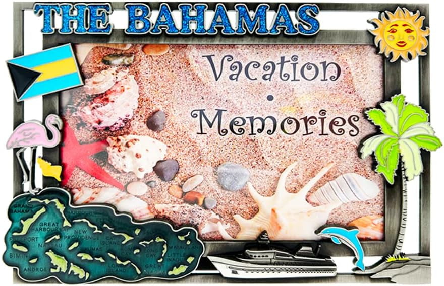 Rockin Bahamas Souvenir Picture Frame 4x6 Pewter Flag Photo Frames ...