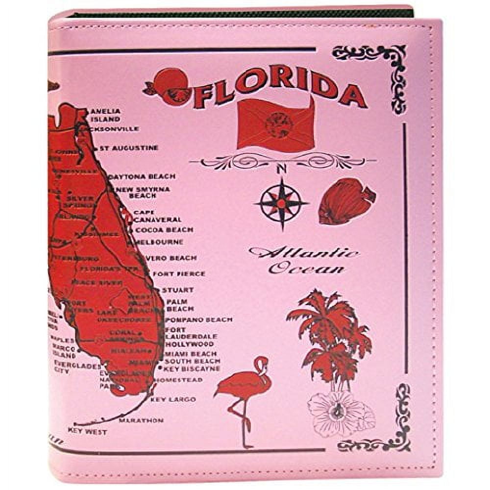 Rockin Gear Florida Photo Album Large Leather Embossed Florida Map ...