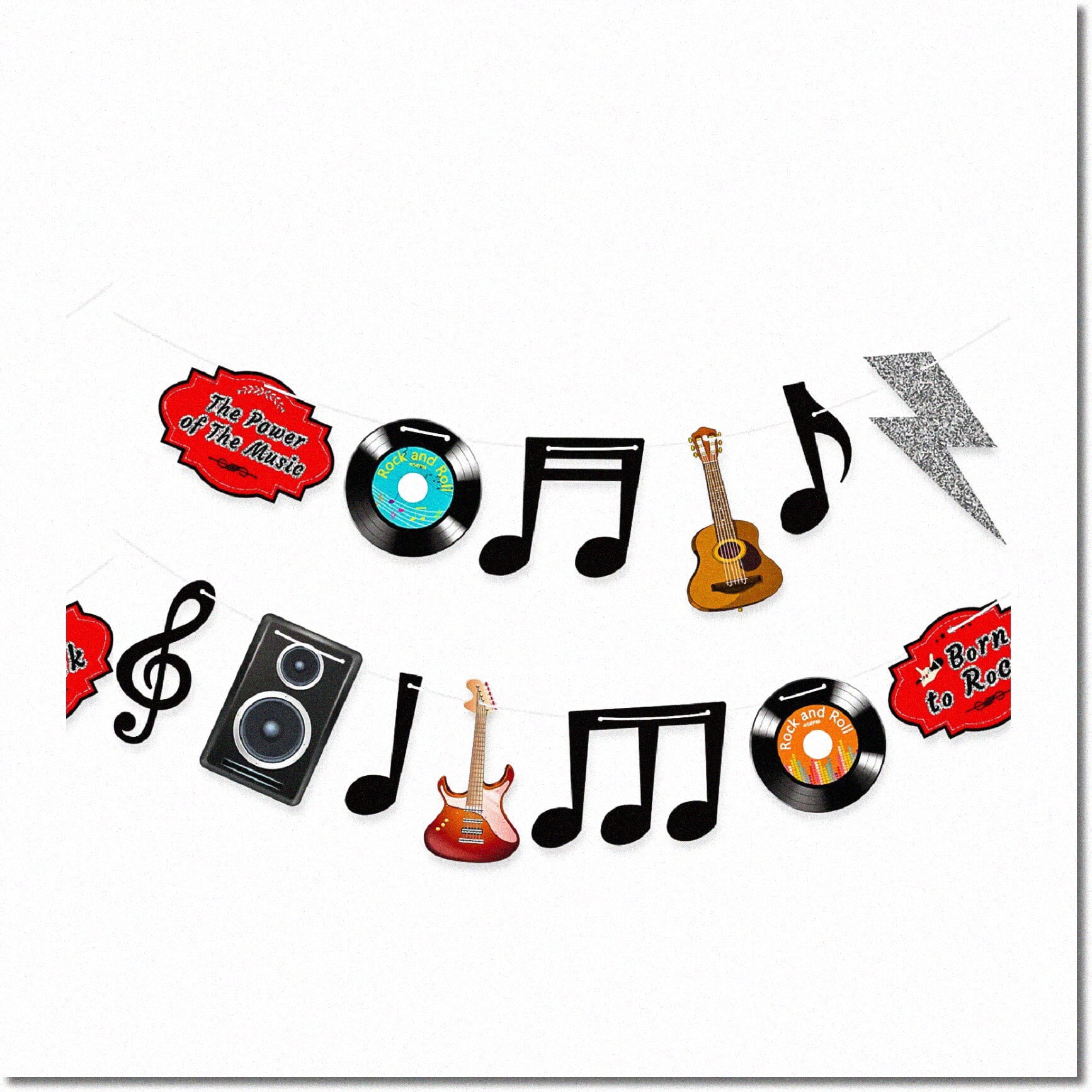 Rockin' Melodies: 1950s Music Note Decorations for a Rock and Roll Party! Groove to Musical ...