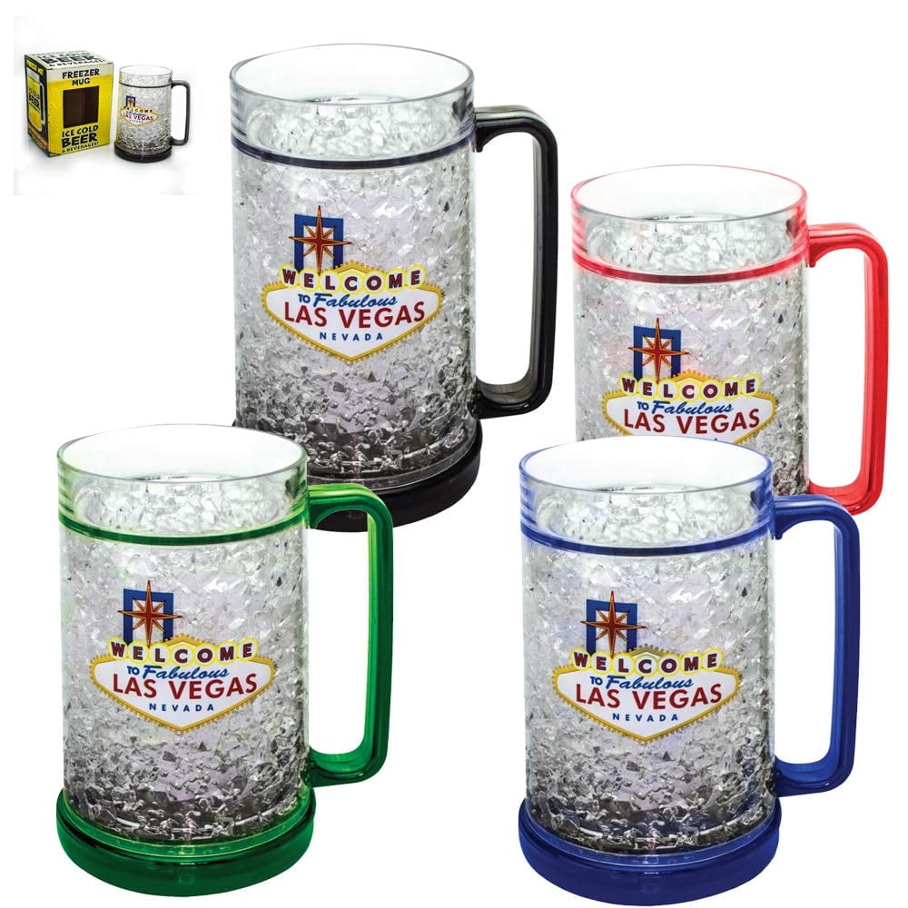 Rockin Mug Freezer 4PACK - Welcome to Las Vegas- Ice Cold Beer ...