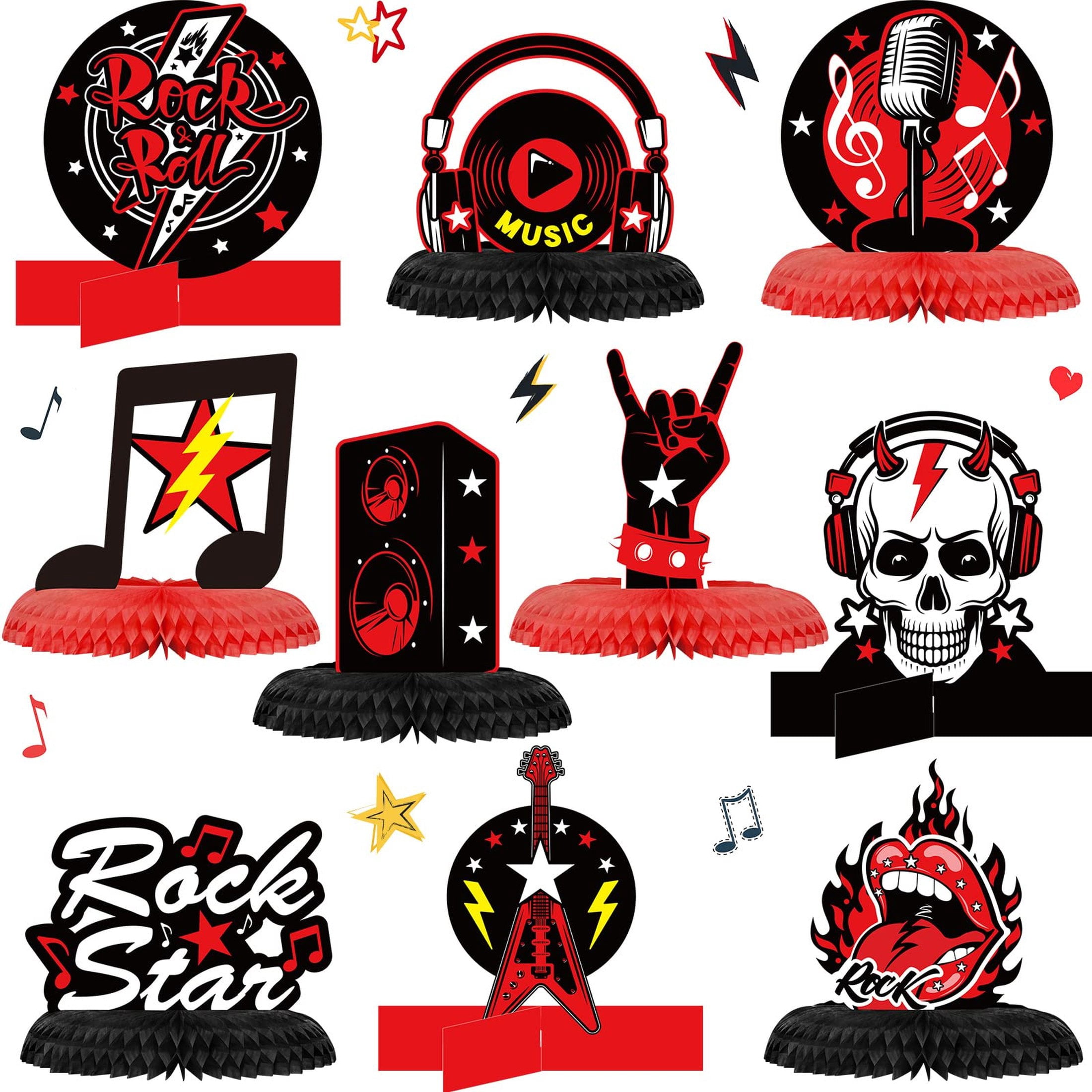 Rockin' Party Pack: 10 Rock Star Centerpieces for a Born to Rock Music ...