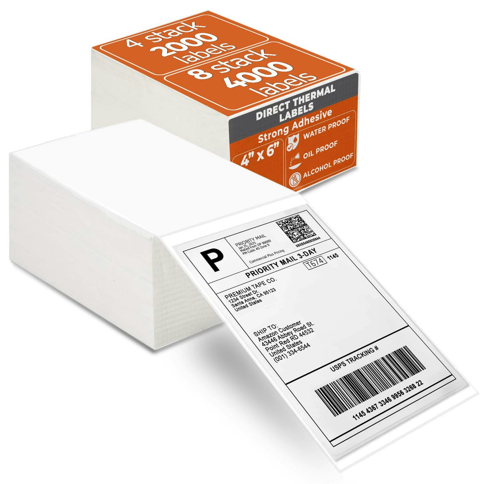 Rockin Rolls Thermal Shipping Labels 4x6 - 500 Fanfold Direct 4x6 Thermal Labels. Thick ...