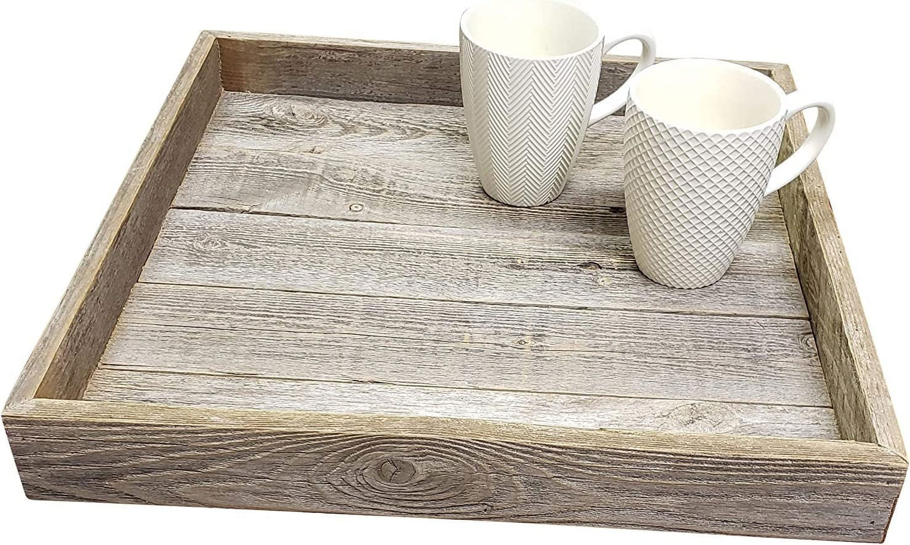 Rockin' Wood Farmhouse Rustic Weathered Reclaimed Wood 24 x 24 Inch ...