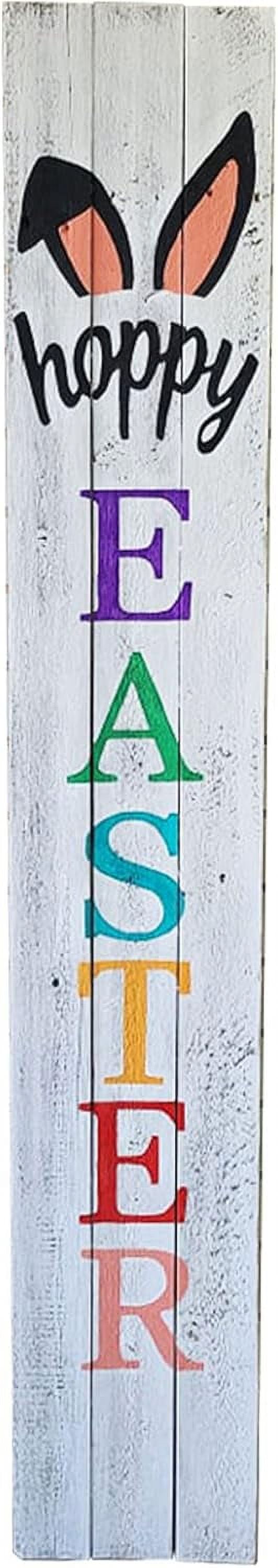 Rockin' Wood Hoppy Easter Spring Welcome sign for front porch 5 feet ...