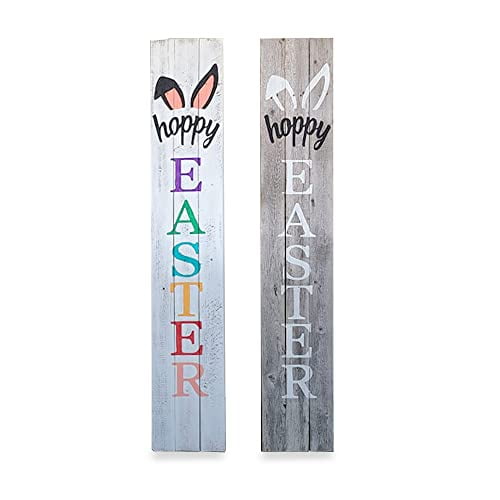 Rockin' Wood Hoppy Easter Spring Welcome sign for front porch 5 feet ...