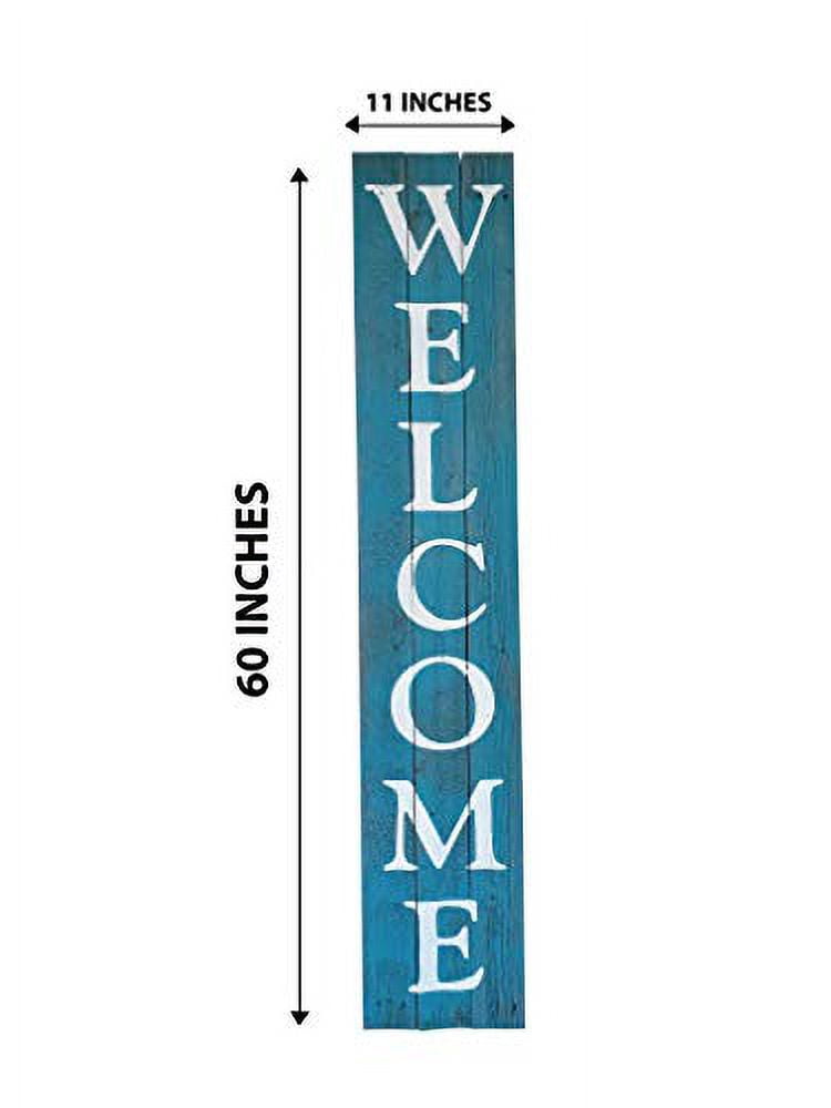 Rockin' Wood Indoor Outdoor Welcome Sign 5 Foot Vertical Rustic ...