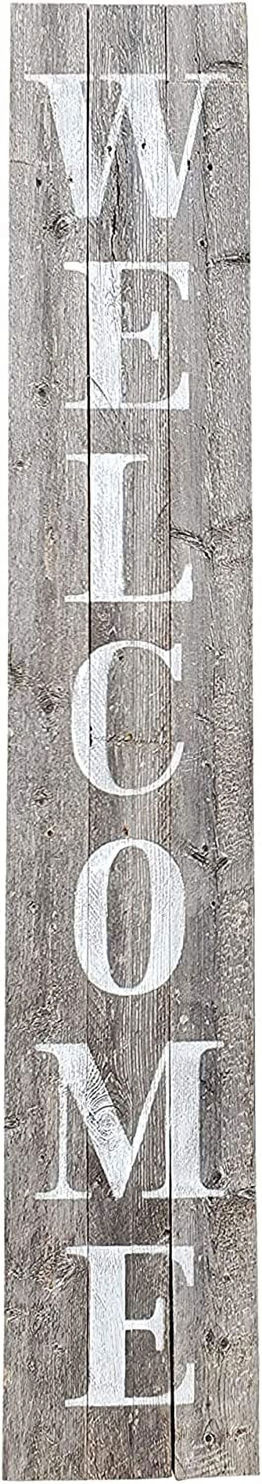 Rockin' Wood Indoor Outdoor Welcome Sign 5 Foot Vertical Rustic ...