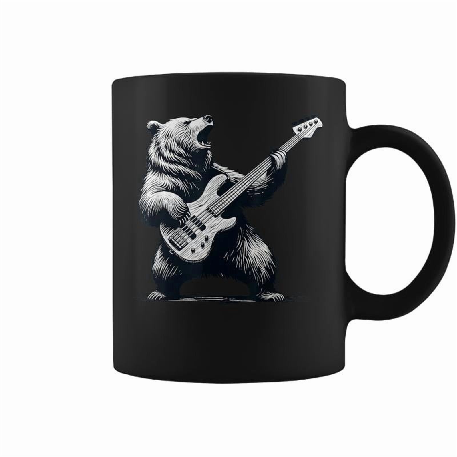 Rocking Bear Bass Guitar Player Concert Festival Music Cool Coffee Mugs ...