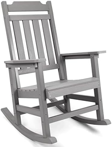Rocking Chair, All Weather Resistant Poly Lumber Outdoor Porch Rocker ...