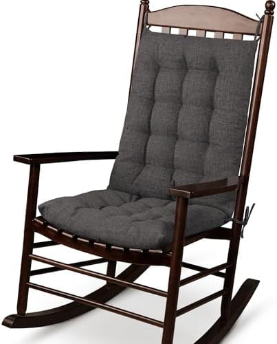 Rocking Chair Cushion Large Rocking Chair Pads with Ties Premium Tufted ...