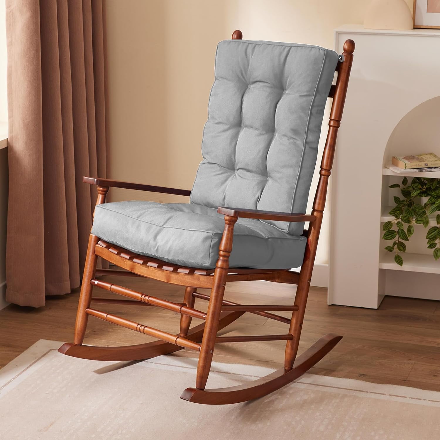Rocking Chair Cushion Set, Waterproof and Fade-Resistant Patio Chair ...