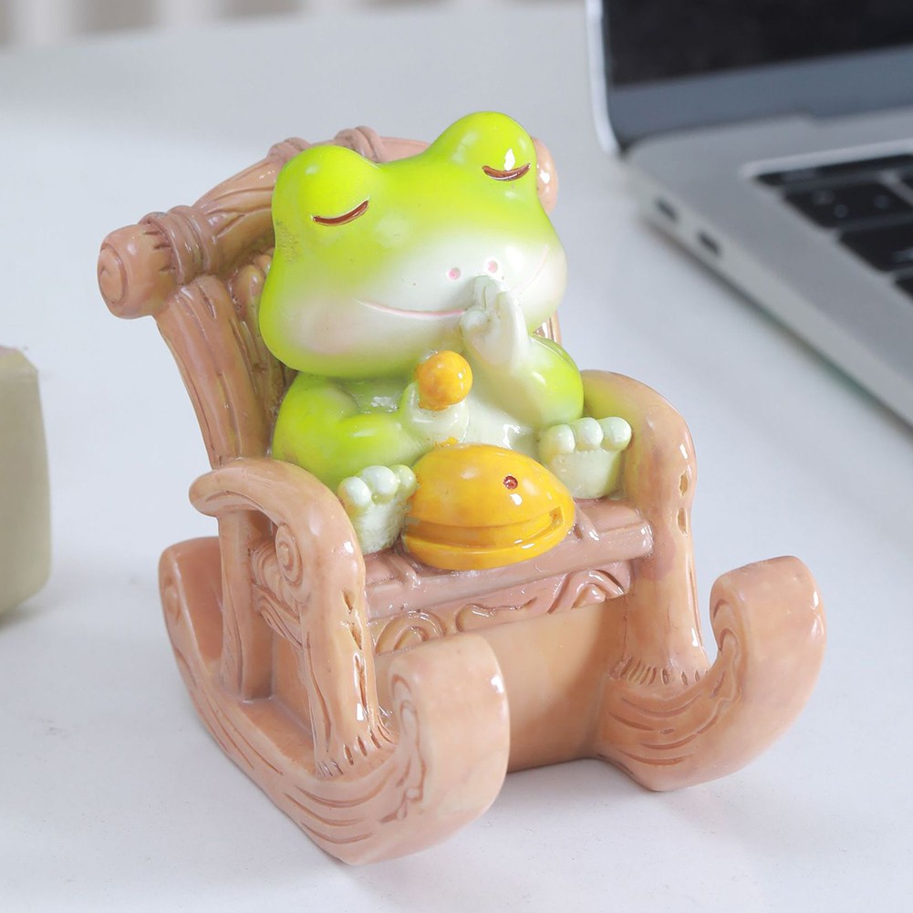 Rocking Chair Frog Phone Holder Cute Model Present Portable Desktop ...