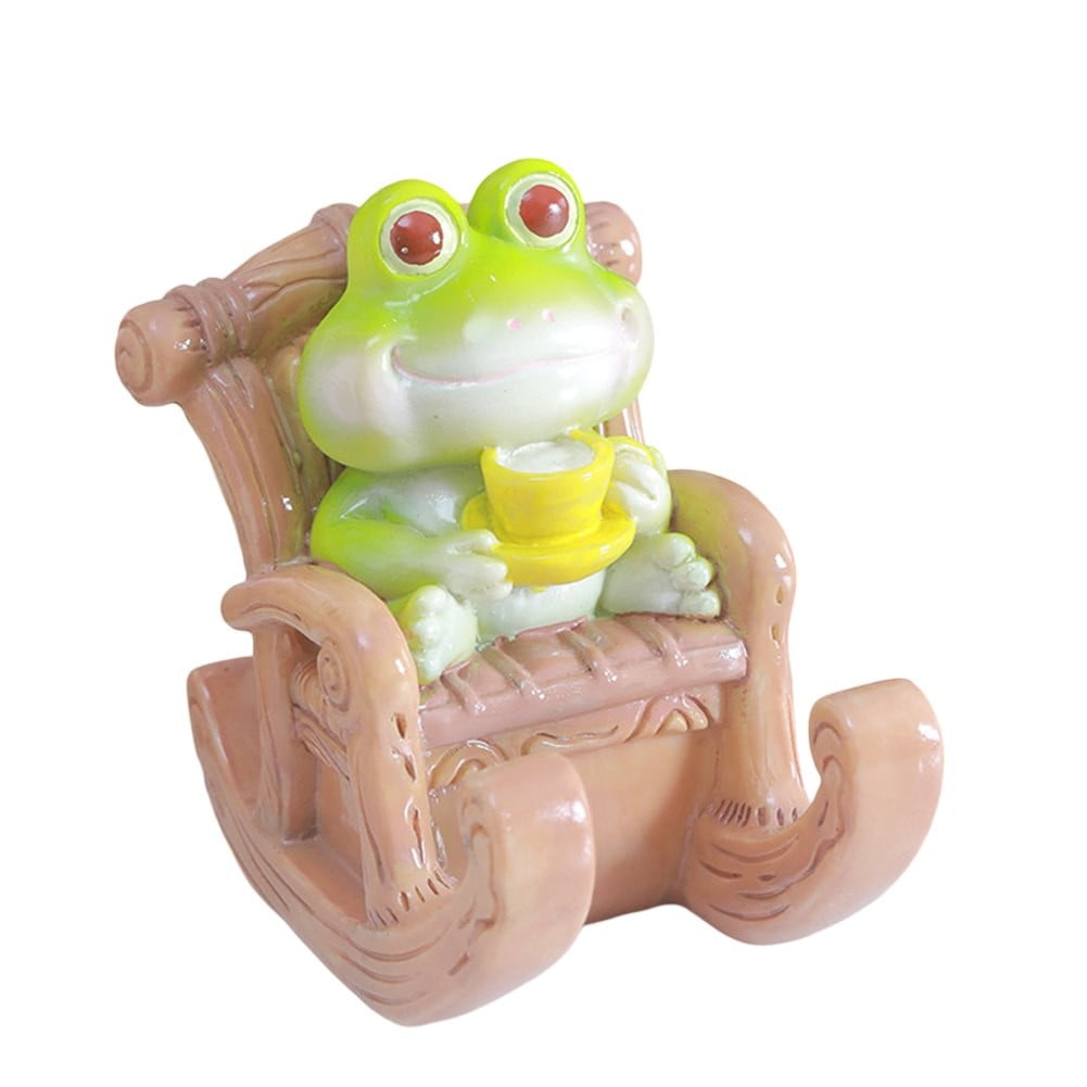 Rocking Chair Frog Phone Holder Cute Model Present Portable Desktop ...