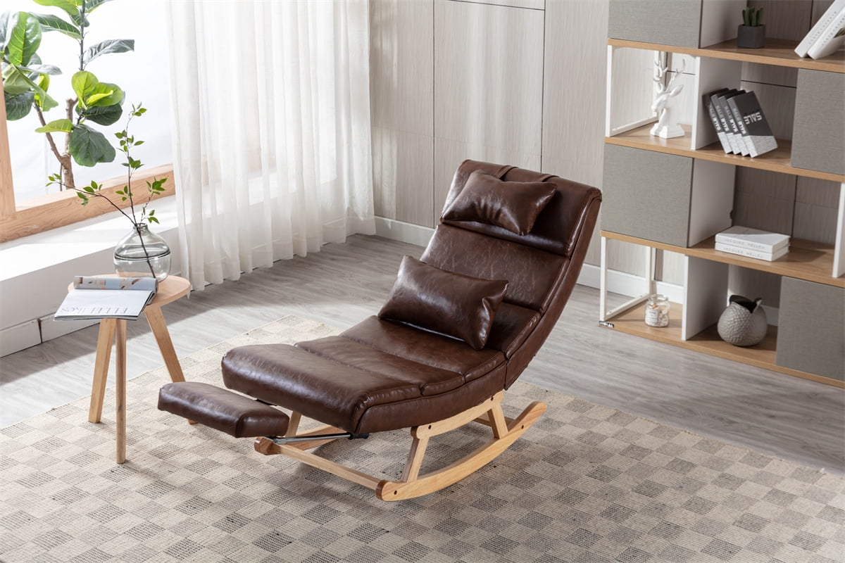 Rocking Chair,Modern Comfortable Fabric Accent Chair Ergonomic Chair ...