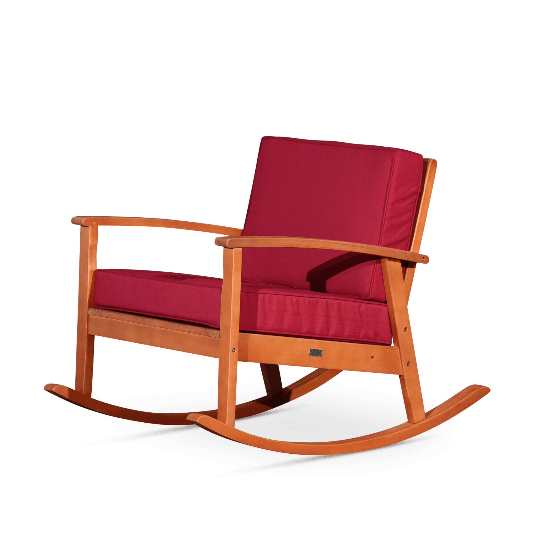 Rocking Chair, Modern High Back Chair with Natural Oil Finish, Solid ...