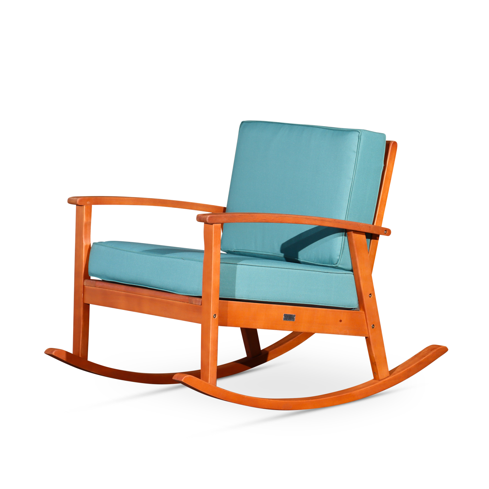 Rocking Chair, Modern High Back Chair with Natural Oil Finish, Solid ...
