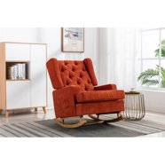 Living Room High Back Nursery Rocking Chair Padded Seat, Modern Teddy ...