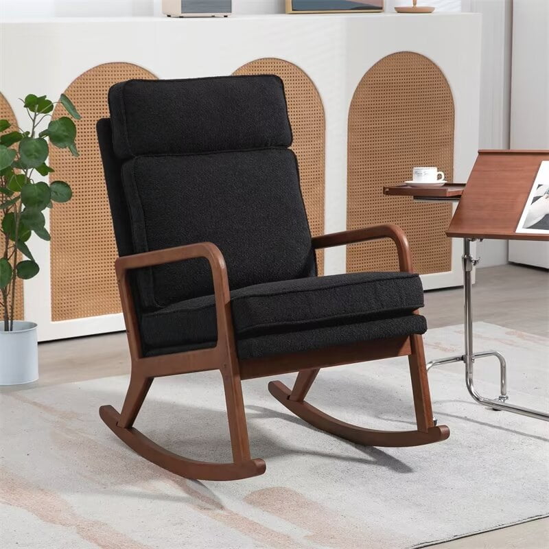 Rocking Chair for Nursery, 25.2"W Modern Accent Lounge Armchair with ...