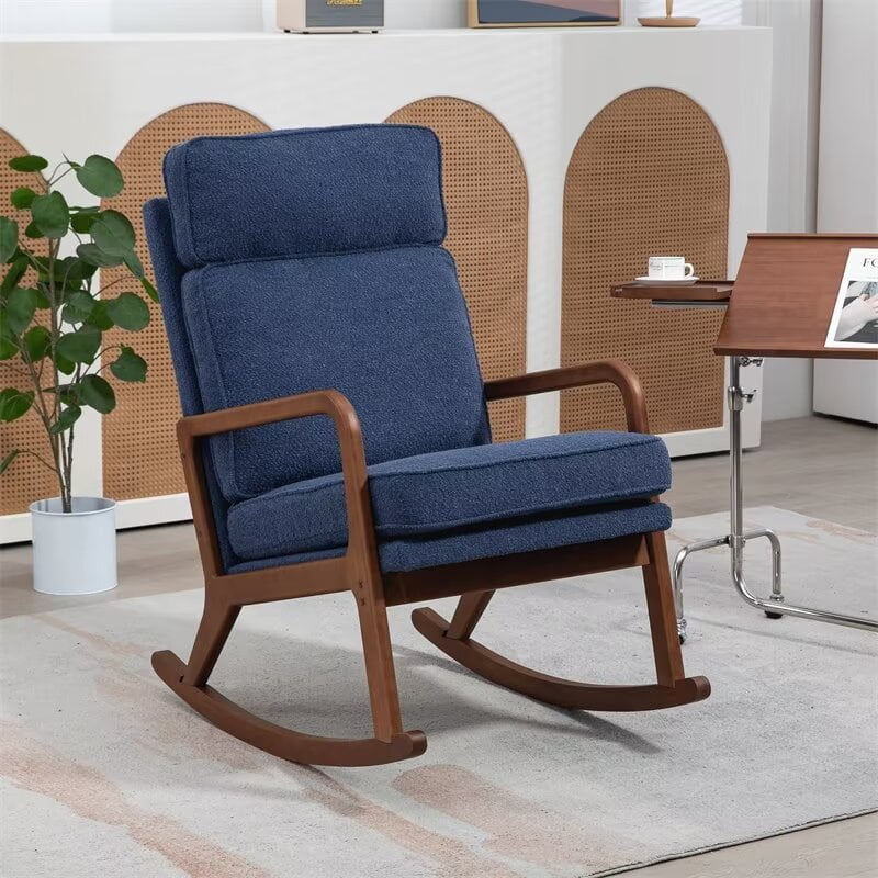 Rocking Chair for Nursery, 25.2"W Modern Accent Lounge Armchair with ...