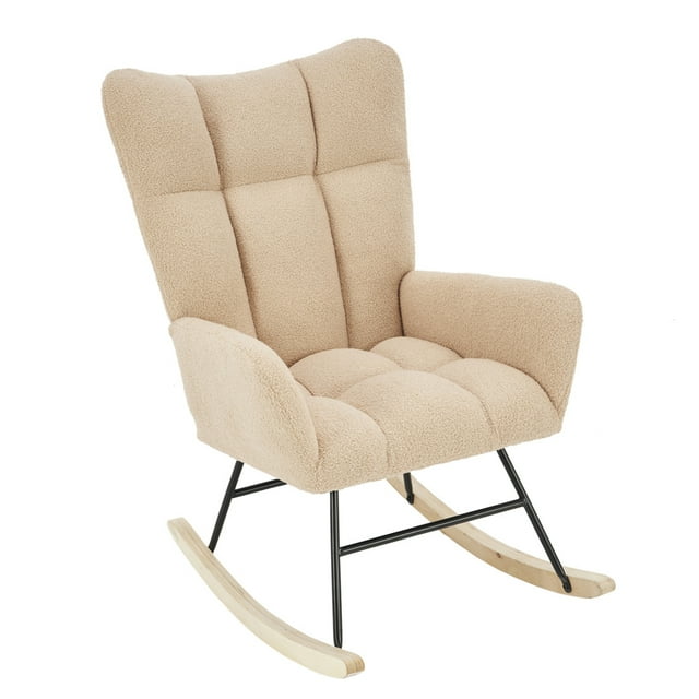 Rocking Chair Nursery, Nursery Rocking Chairs with High Backrest and ...