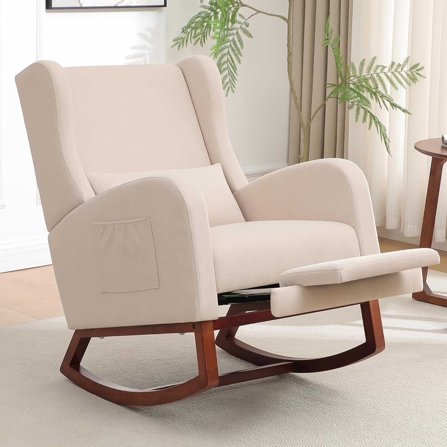 Rocking Chair Nursery, Nursery Rocking Chairs with Foot Rest, Comfy ...