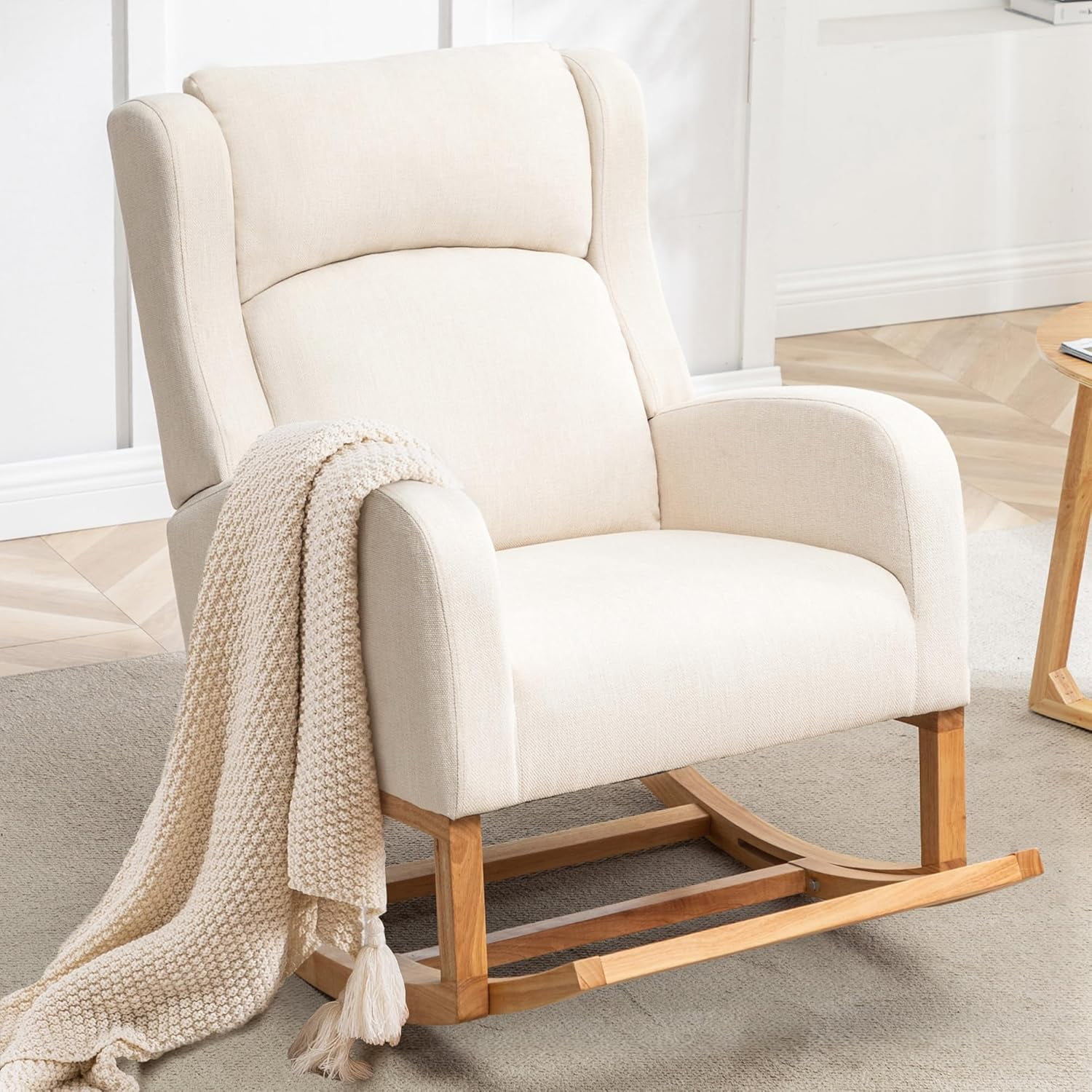Rocking Chair Nursery, Nursing Rocking Chairs with Foot Rest for Mom ...