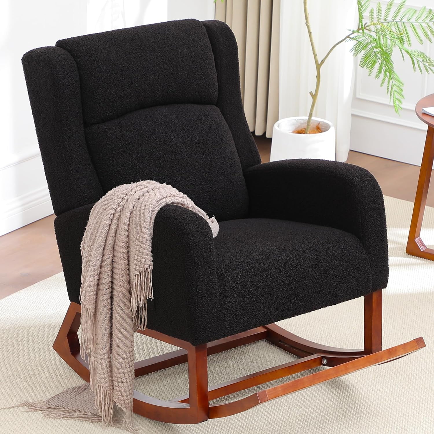 Rocking Chair Nursery, Nursing Rocking Chairs for Mom Nursery, Wingback ...