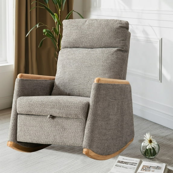 Rocking Chair Nursery, Rocking Chairs with Solid Wood Legs, Glider ...