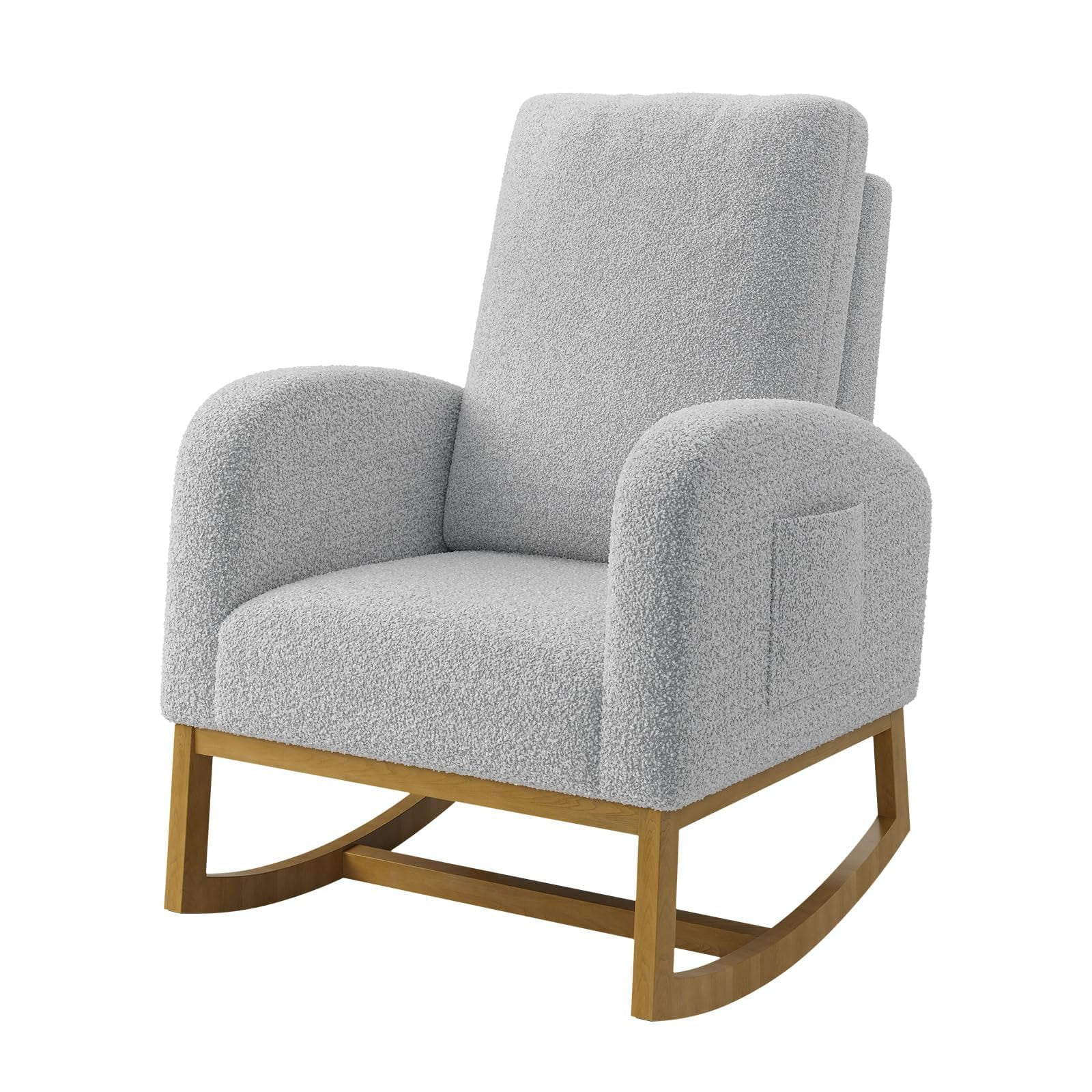 Rocking Chair for Nursery,Upholstered Glider with High Backrest,Nursery ...