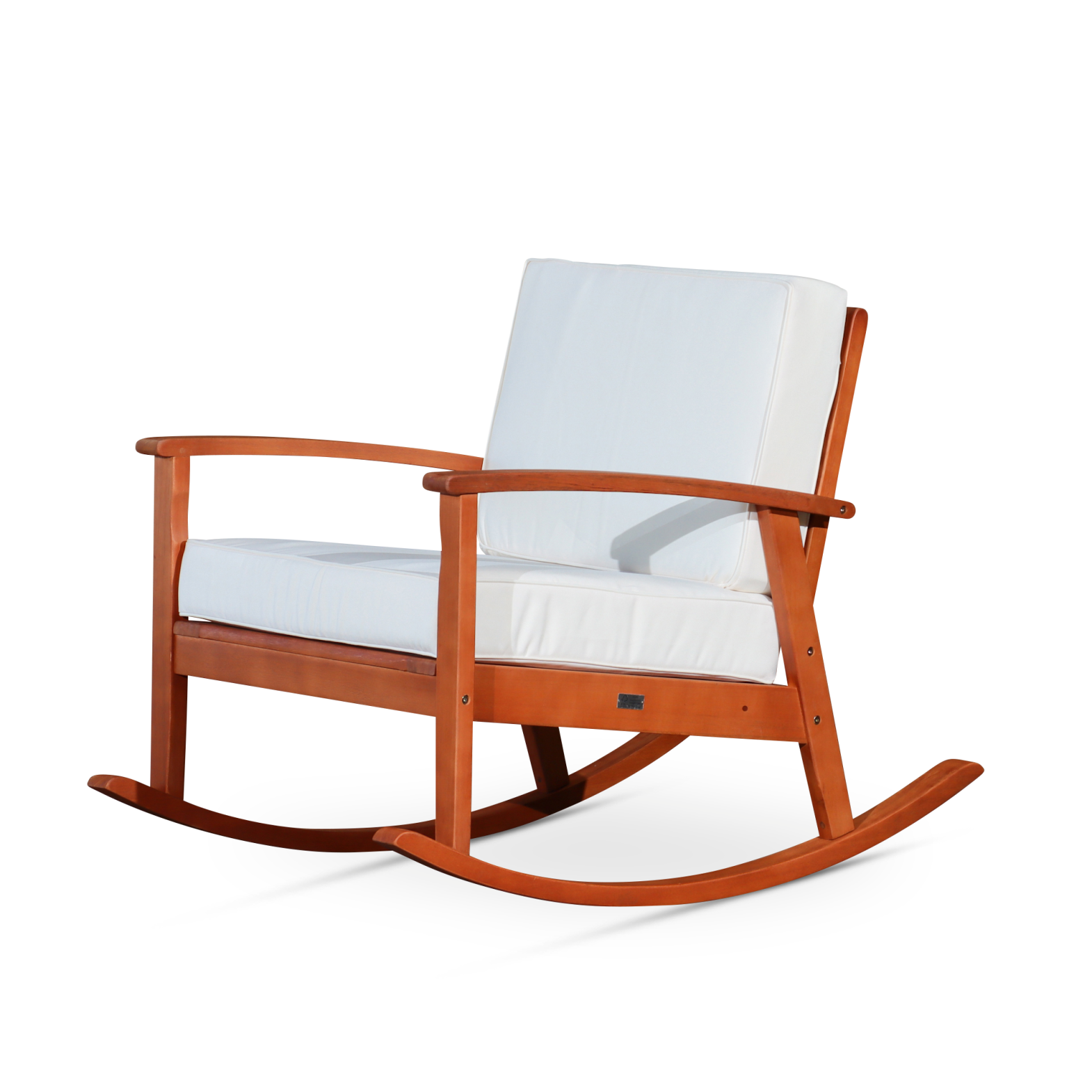 Rocking Chair with Solid Wood Legs, Modern Comfy Upholstered Rocker ...