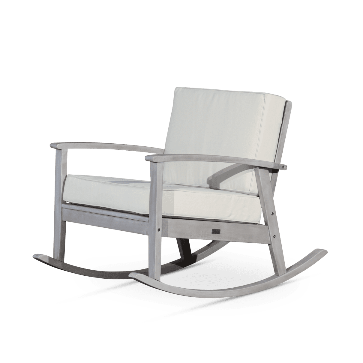 Rocking Chair with Solid Wood Legs, Modern Comfy Upholstered Rocker ...