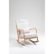 Muumblus Nursery Swivel Glider, Upholstered Maternity Rocker with ...