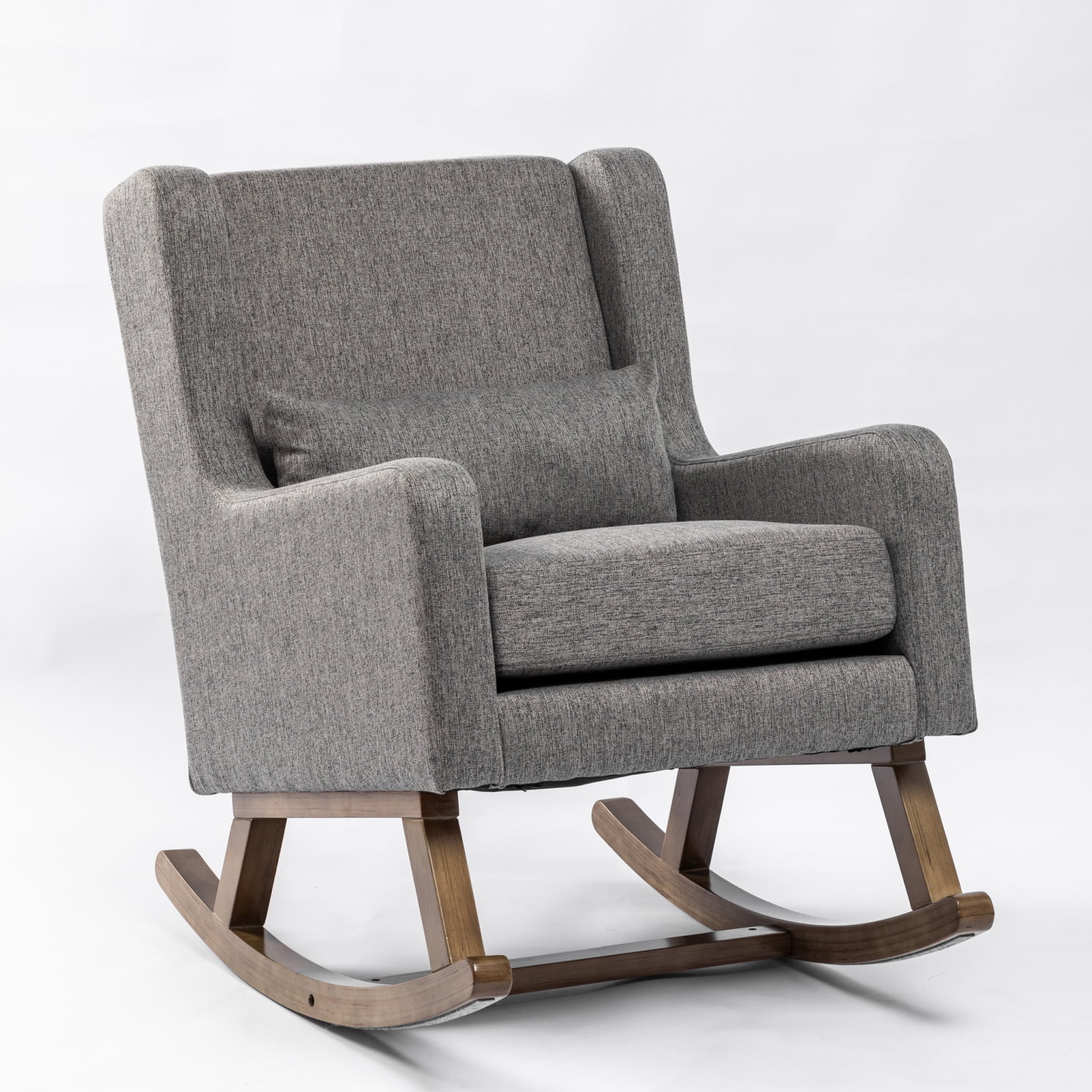 Rocking Chair,Upholstered Modern Rocker Oversized Wingback Armchair ...