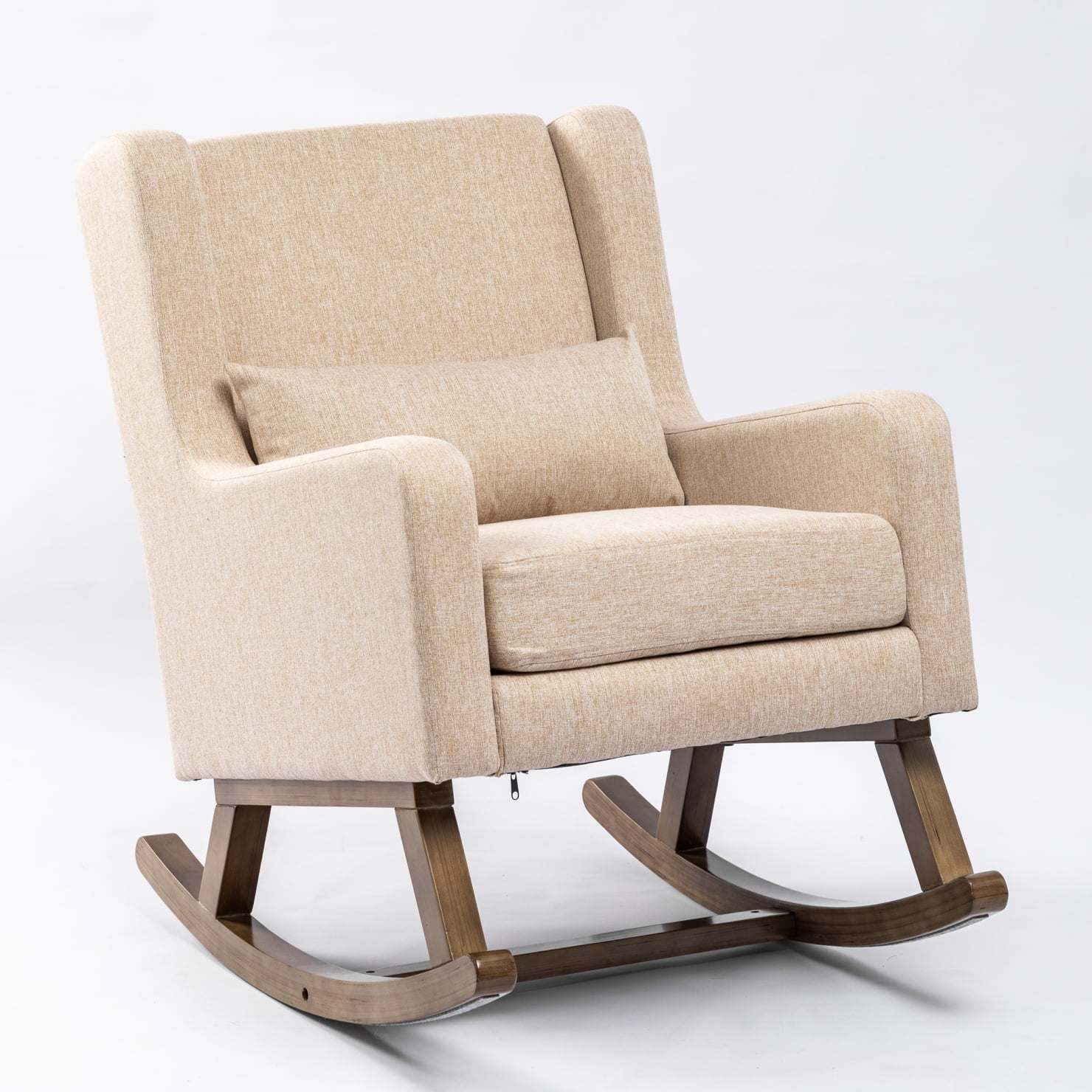 Rocking Chair,Upholstered Modern Rocker Oversized Wingback Armchair ...