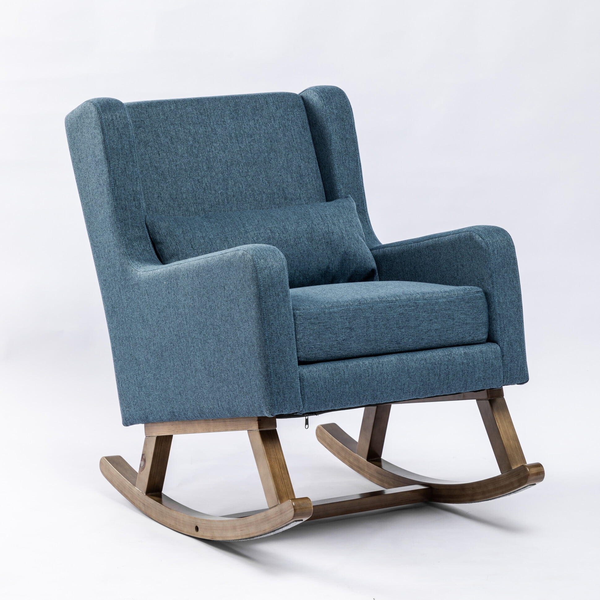Rocking Chair,Upholstered Modern Rocker Oversized Wingback Armchair ...