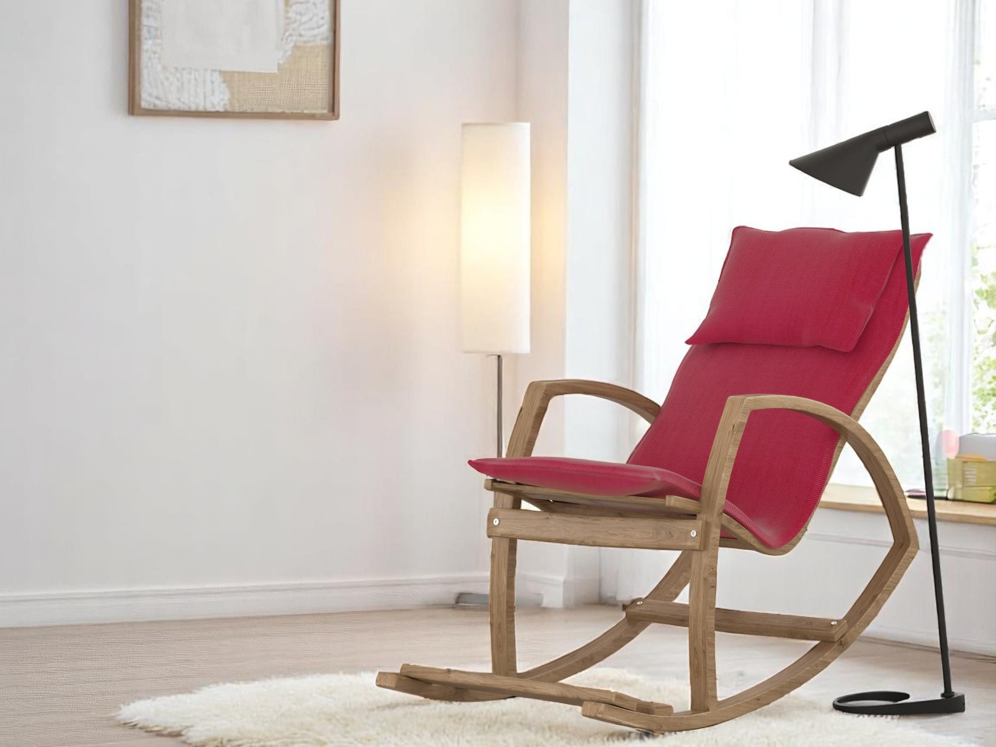 Rocking Chairs Modern Rocking Chair, Modern Accent Rocker Armchair With ...