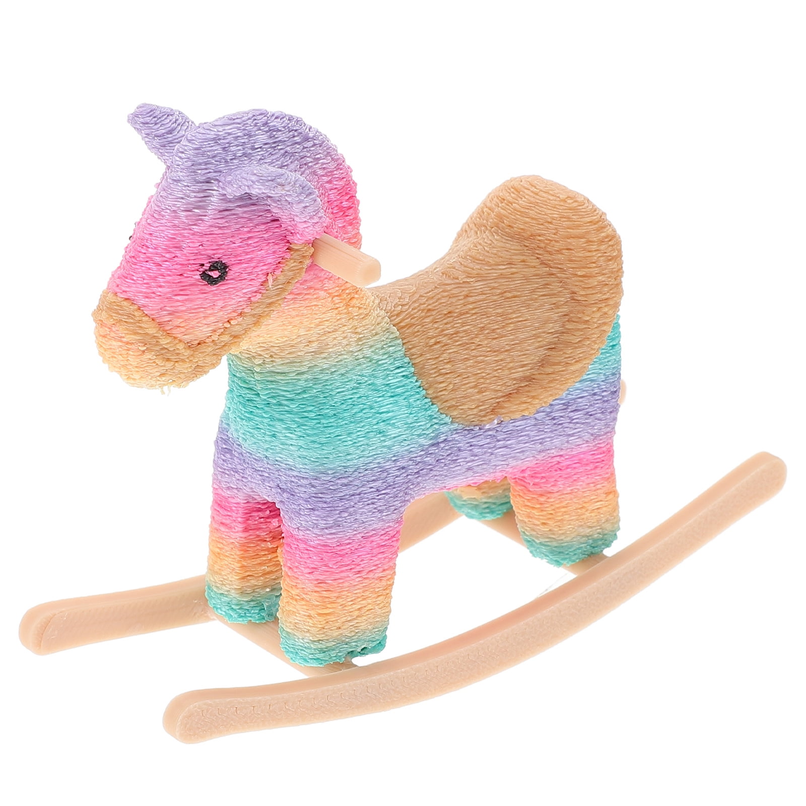 Rocking Horse Chair 1:12 Dollhouse Rocking Horse Model Miniature House ...