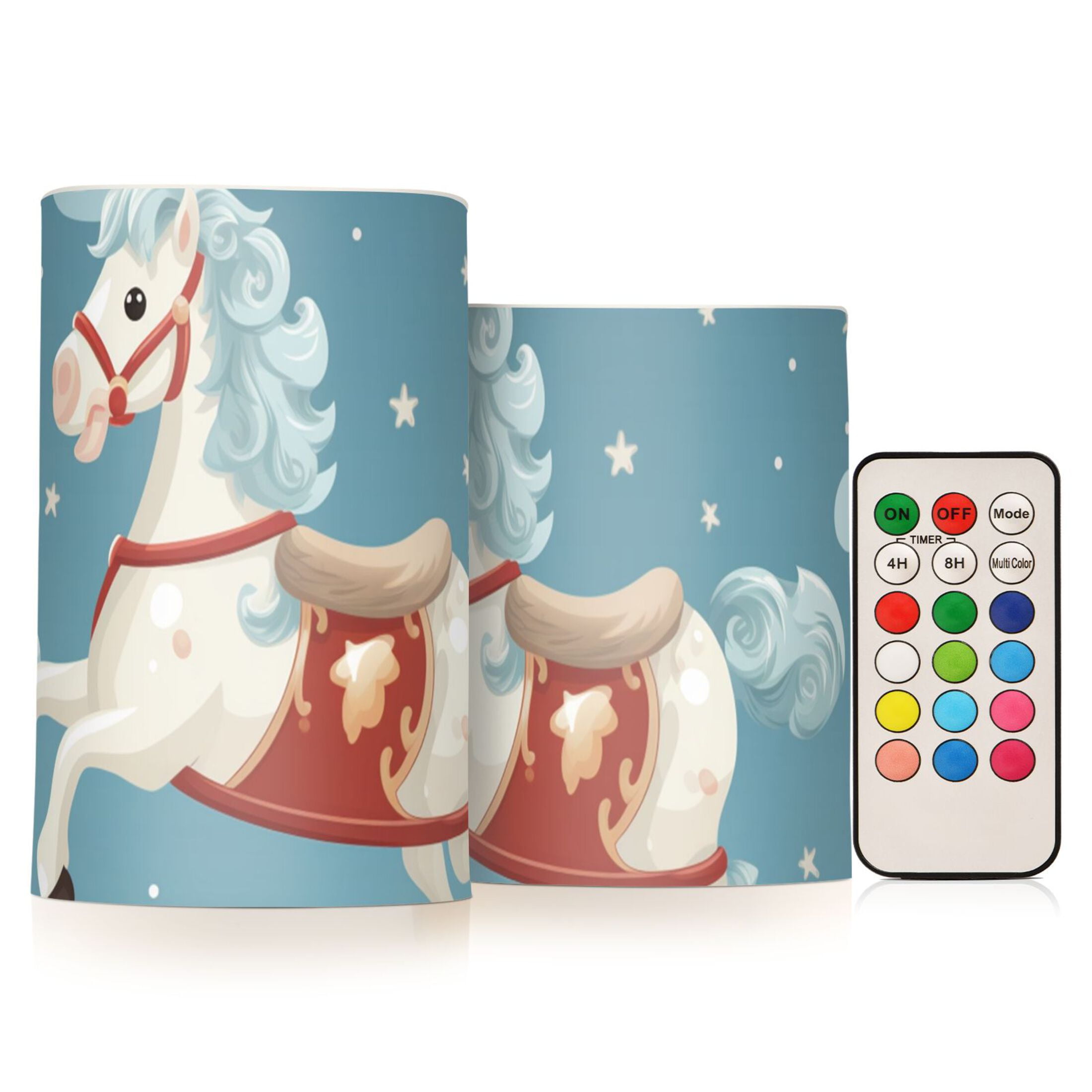 Rocking Horses Clouds Cartoon Flickering Flameless Candles LED Tealight ...