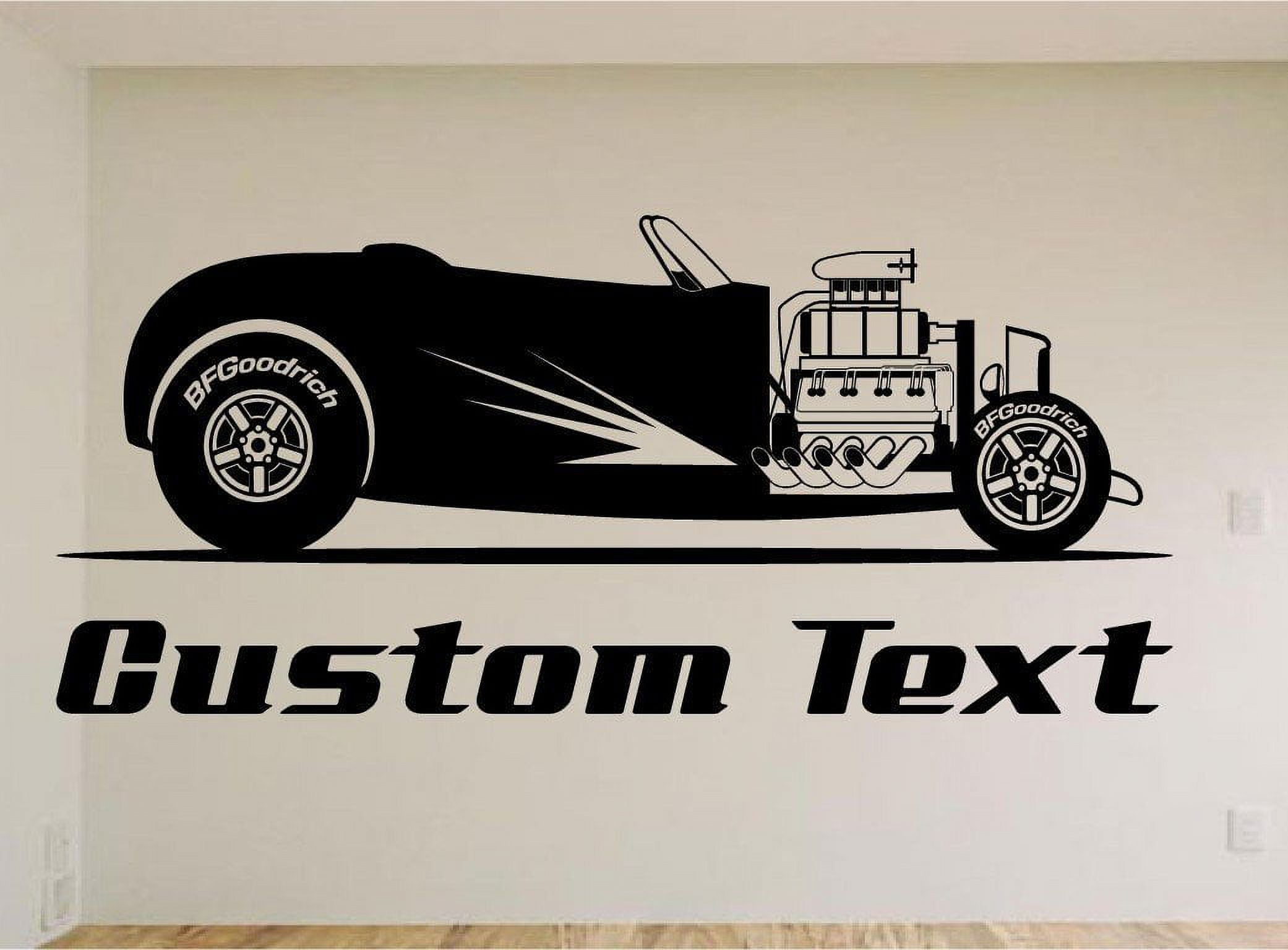 Rocking Hot Rod Car Wall Decal - Auto Wall Mural - Vinyl Stickers ...