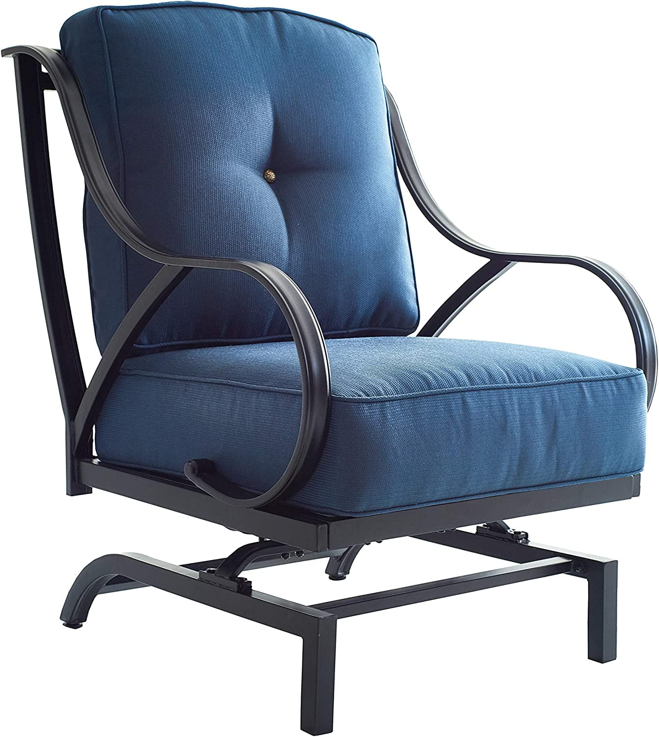 Rocking Motion Patio Chair Outdoor Deep Seating Club Chair Metal ...