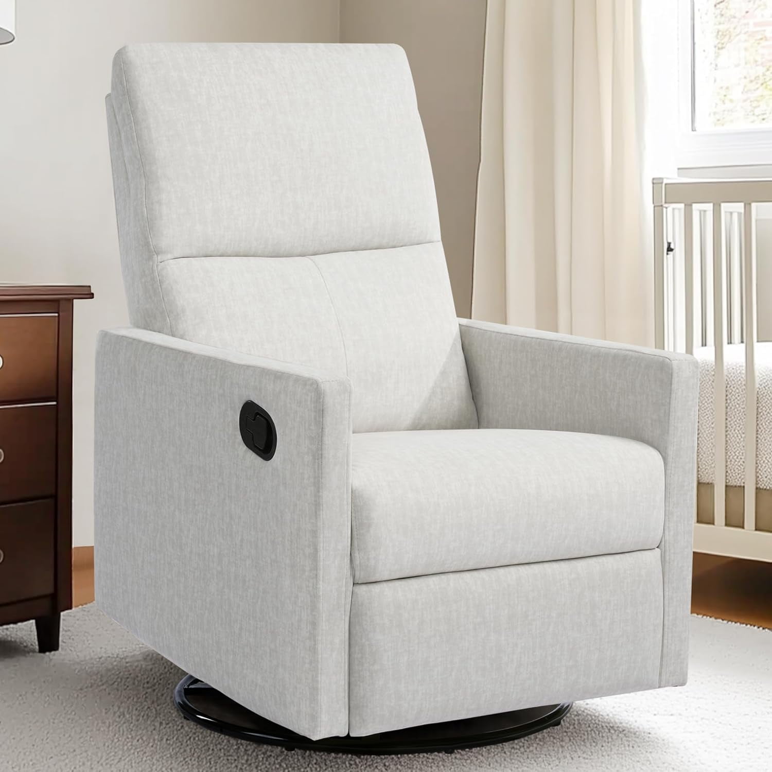 Rocking Recliner Chair for Adults,360°Swivel Glider Rocker Reclining ...