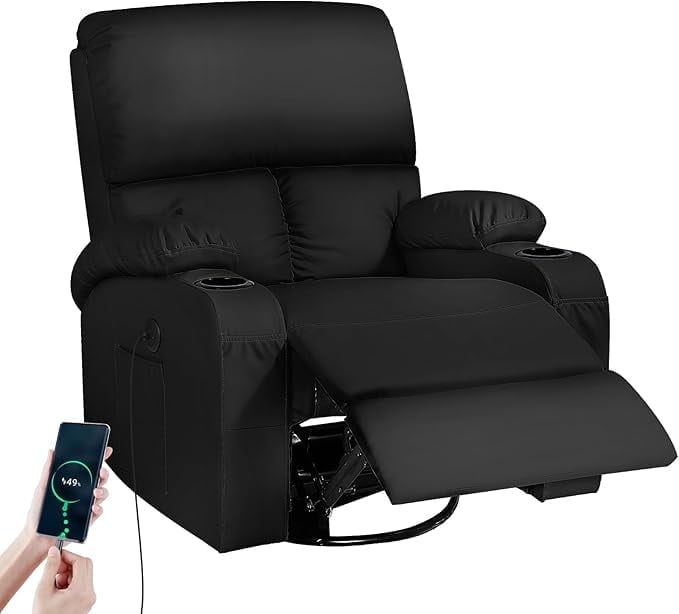 Rocking Recliner Chair, Massage Rocker Recliner Chair with Vibration ...