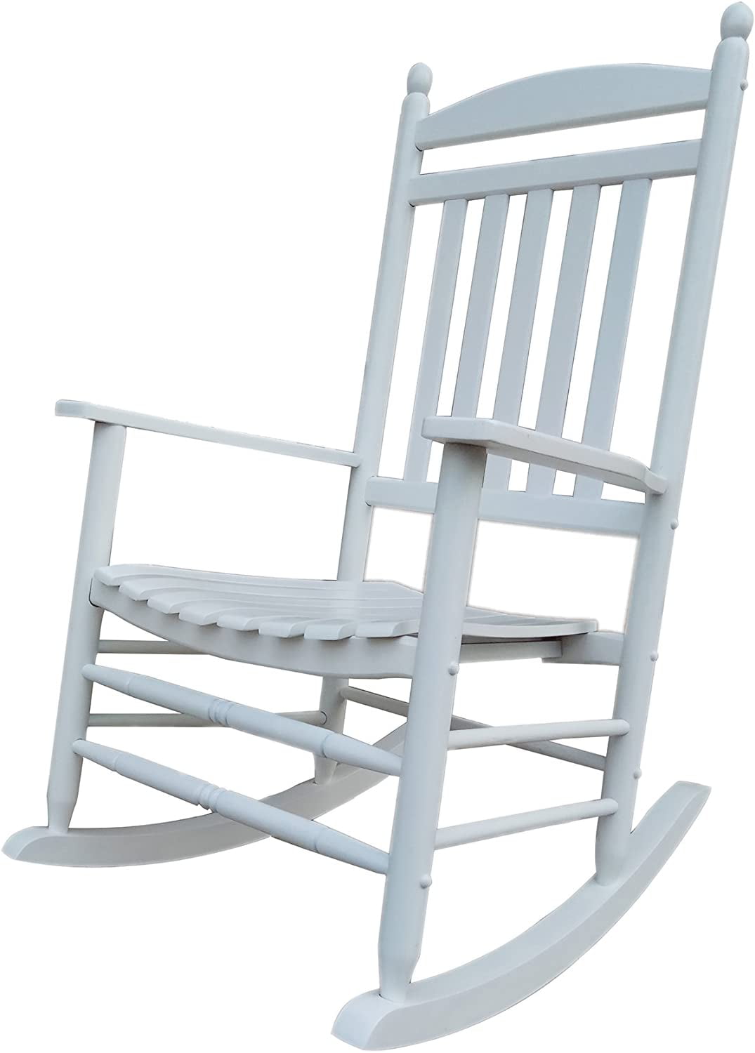 Rocking Rocker-A040WT White Wood Porch Rocker/Outdoor Rocking Chair ...